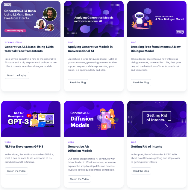 Generative AI Resource Library | Rasa